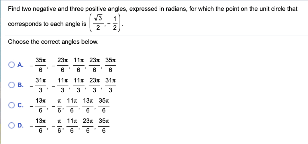 Solved Find two negative and three positive angles, | Chegg.com