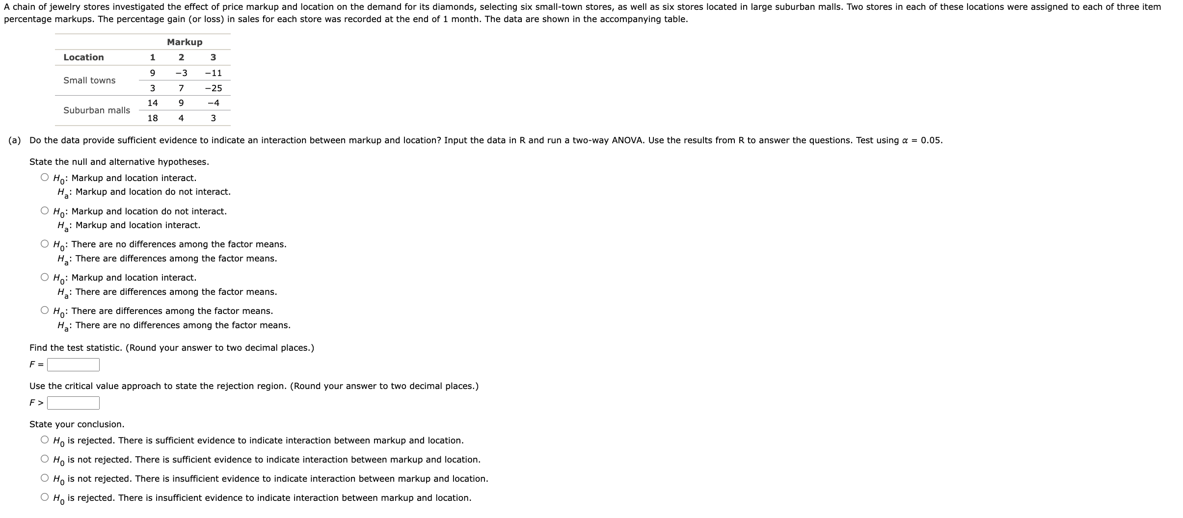 State the null and alternative hypotheses. H0 : | Chegg.com
