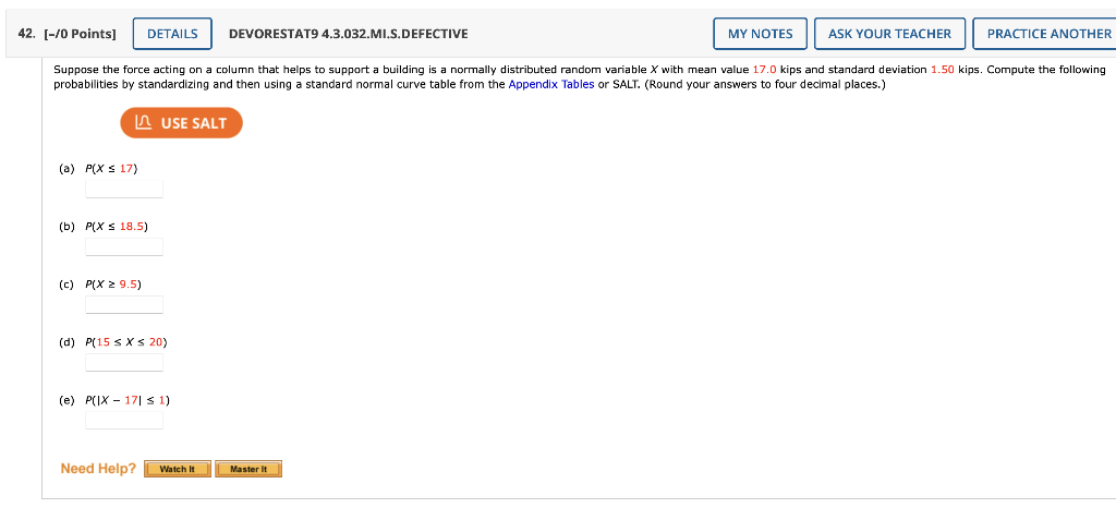 Solved probabilities by standardizing and then using a | Chegg.com
