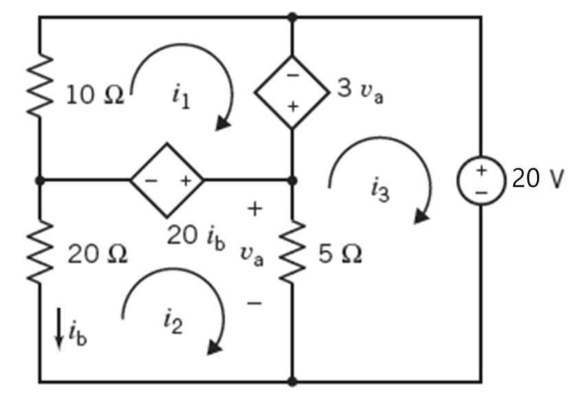 Solved Determine the values of Va, i1, i2, ib and i3 of | Chegg.com