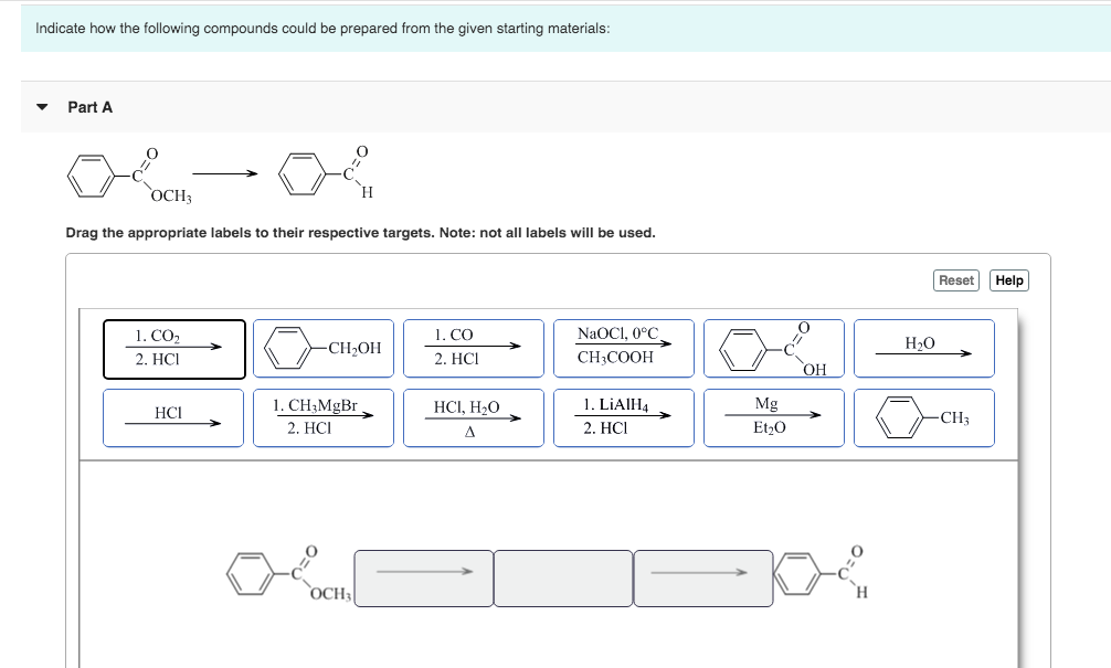 Solved Indicate how the following compounds could be | Chegg.com