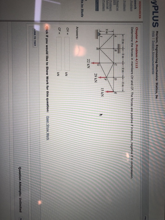 Solved Meriam, Engineering Mechanics: Statics, 9e RESOURCES | Chegg.com
