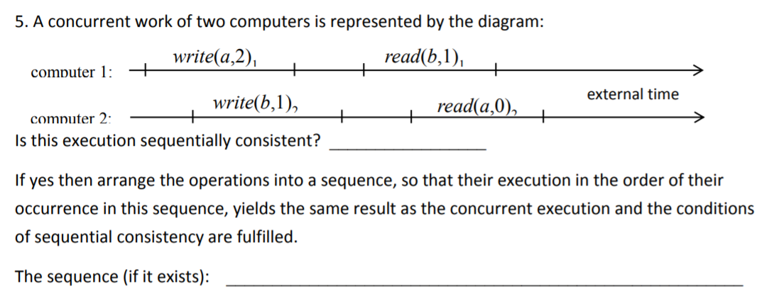 Solved > 5. A concurrent work of two computers is | Chegg.com