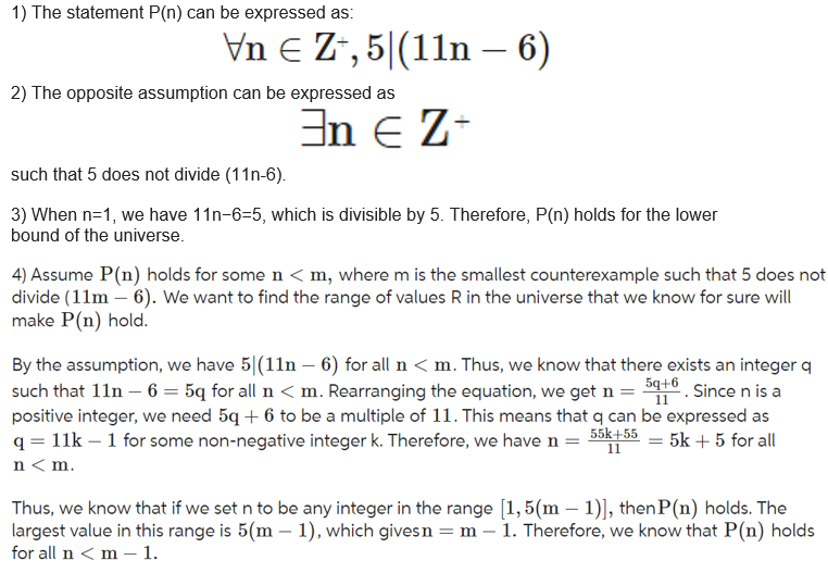 Solved Prove by smallest counter example that the following | Chegg.com