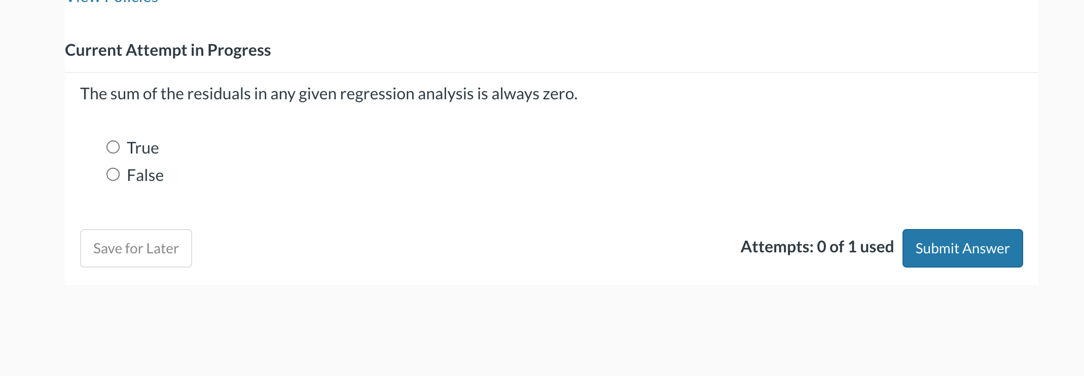 Solved The sum of the residuals in any given regression | Chegg.com