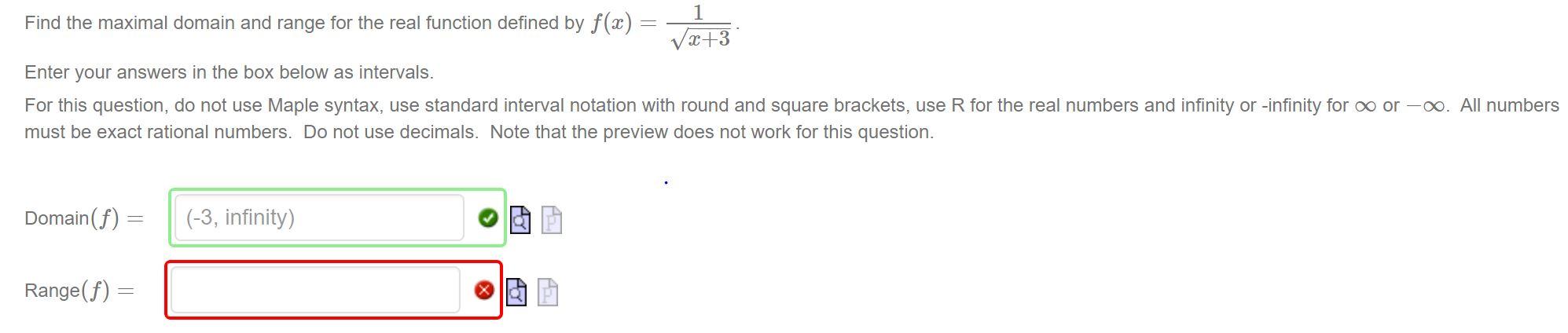 Solved Find the maximal domain and range for the real | Chegg.com