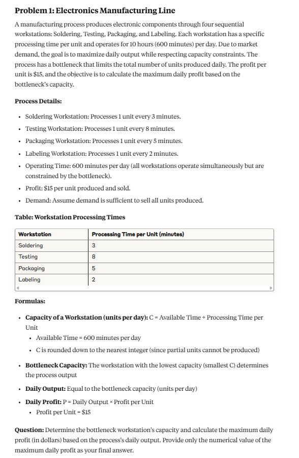 Solved Workstation Capacity and Process Flow: BOperations | Chegg.com
