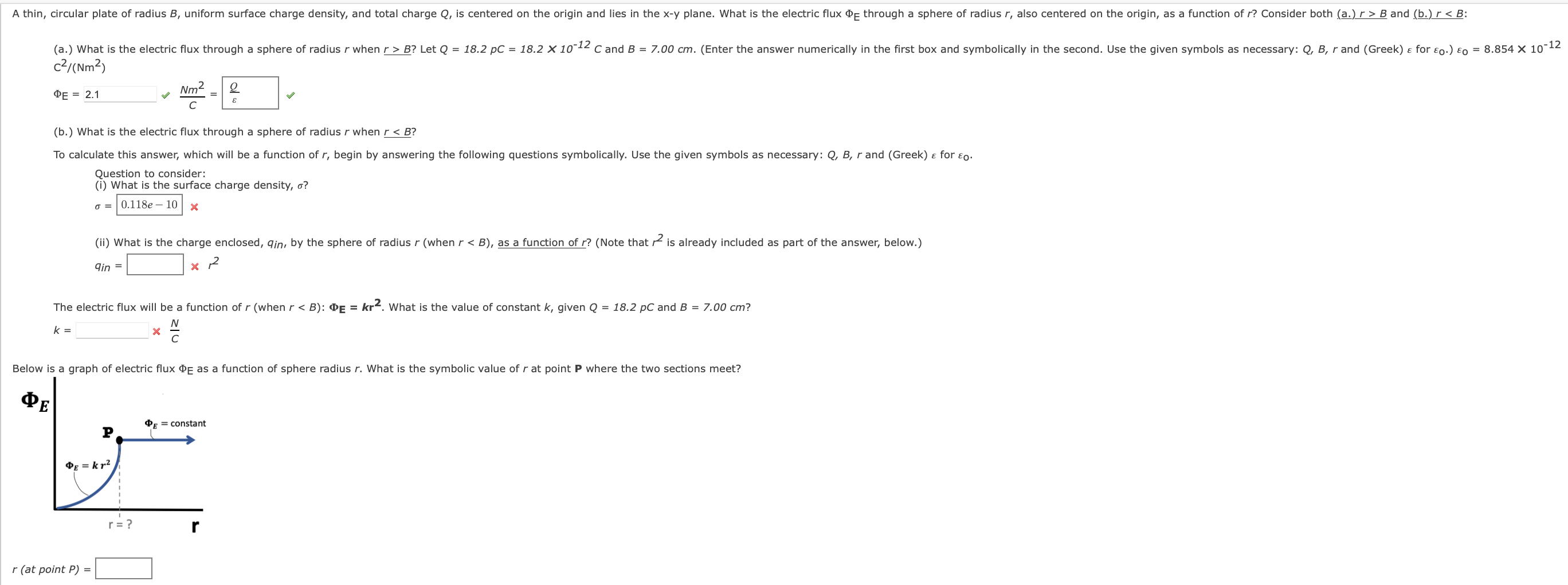 Solved C2 Nm2 E CNm2 b What Is The Electric Flux Chegg