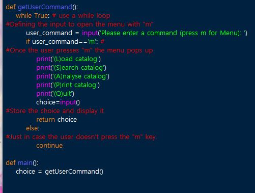 Solved Python Question On Linking A Menu To The Rest Of 3969