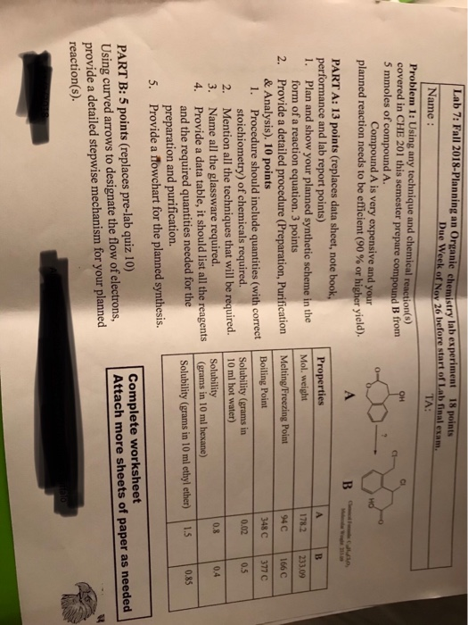 Using any technique and chemical reactions covered in | Chegg.com