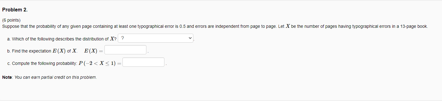 Solved Problem 2. (6 points) Suppose that the probability of | Chegg.com