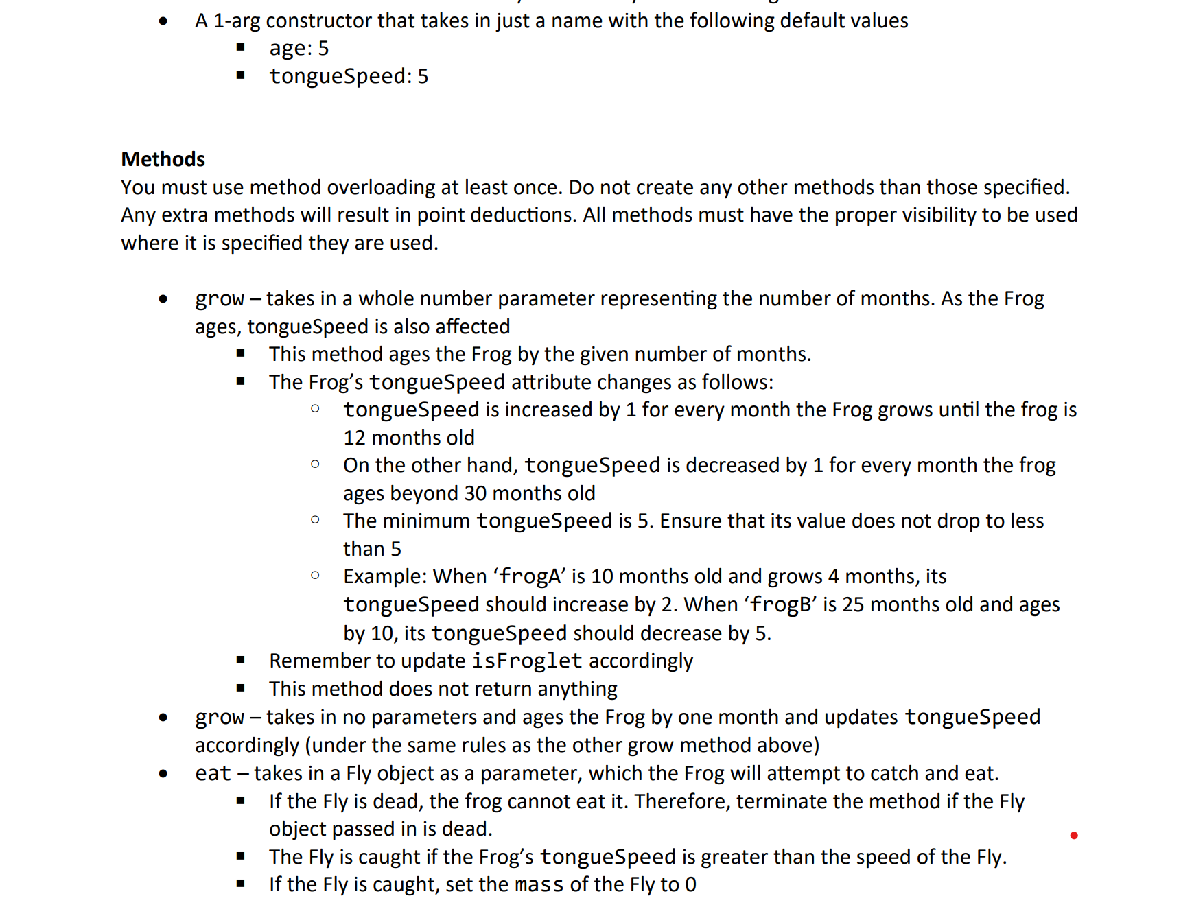 Solved Solution Description Create files the files Fly.java, | Chegg.com
