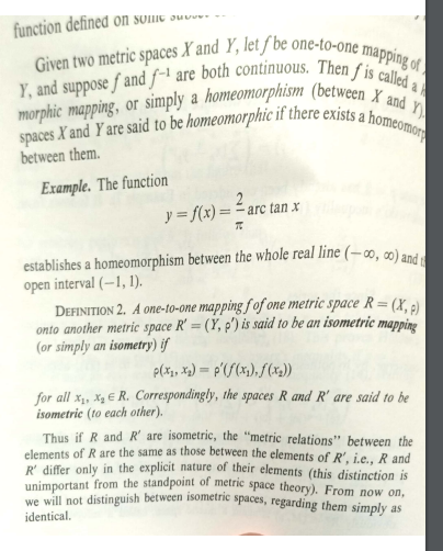 Solved Given two metric spaces X and Y, let f be one-to-one | Chegg.com