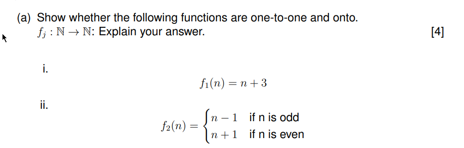 Solved a) Show whether the following functions are | Chegg.com