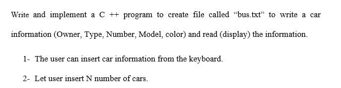 Solved Write And Implement A C Program To Create File 0749