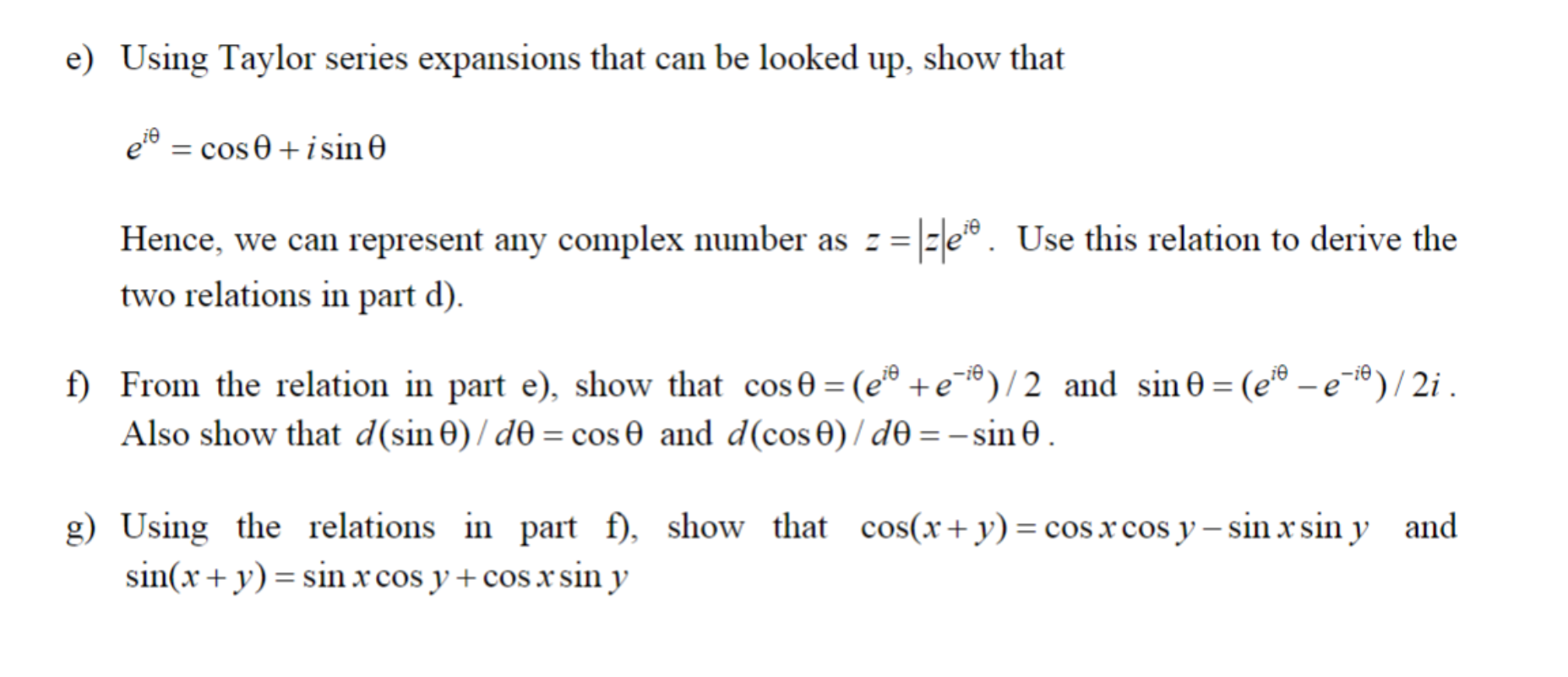 e) Using Taylor series expansions that can be looked | Chegg.com