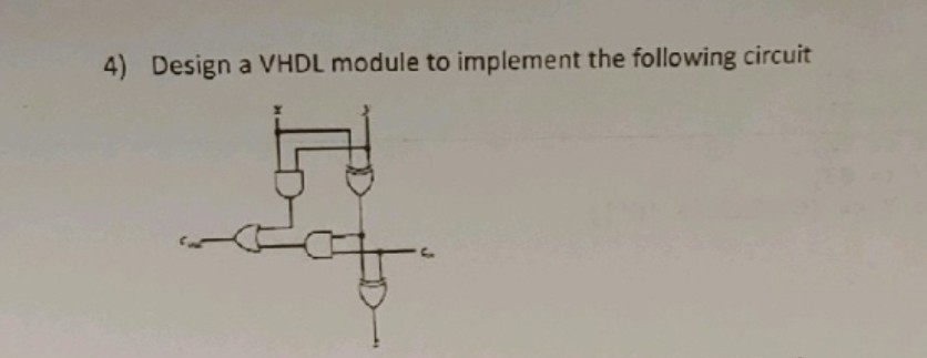 Solved 4 Design A Vhdl Module To Implement The Following