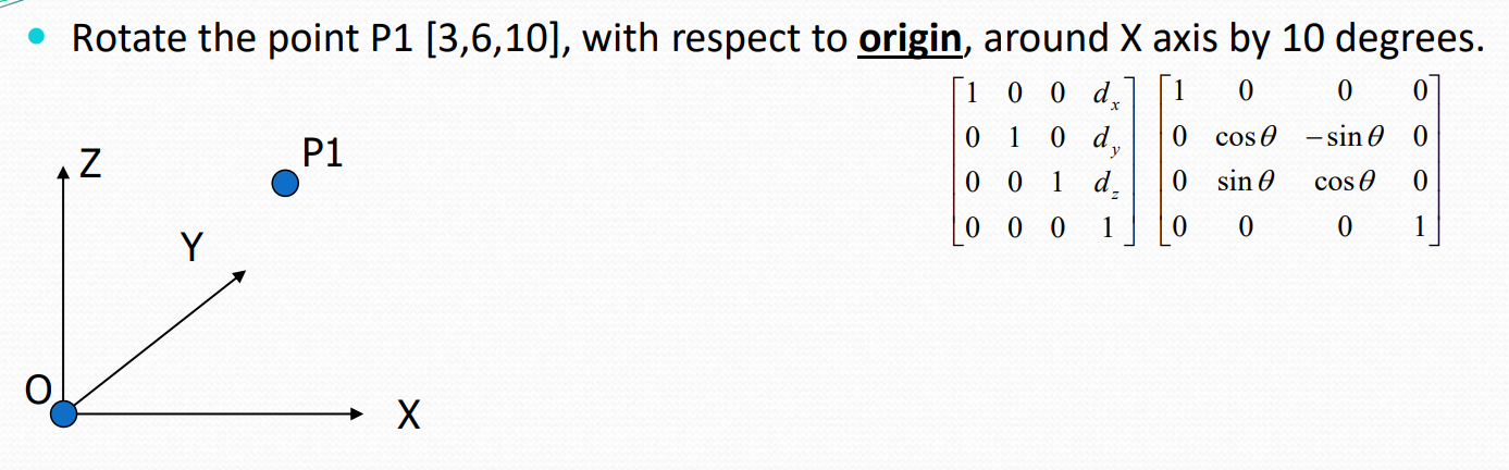 Solved Rotate the point P1 3,6,10, ﻿with respect to origin, | Chegg.com