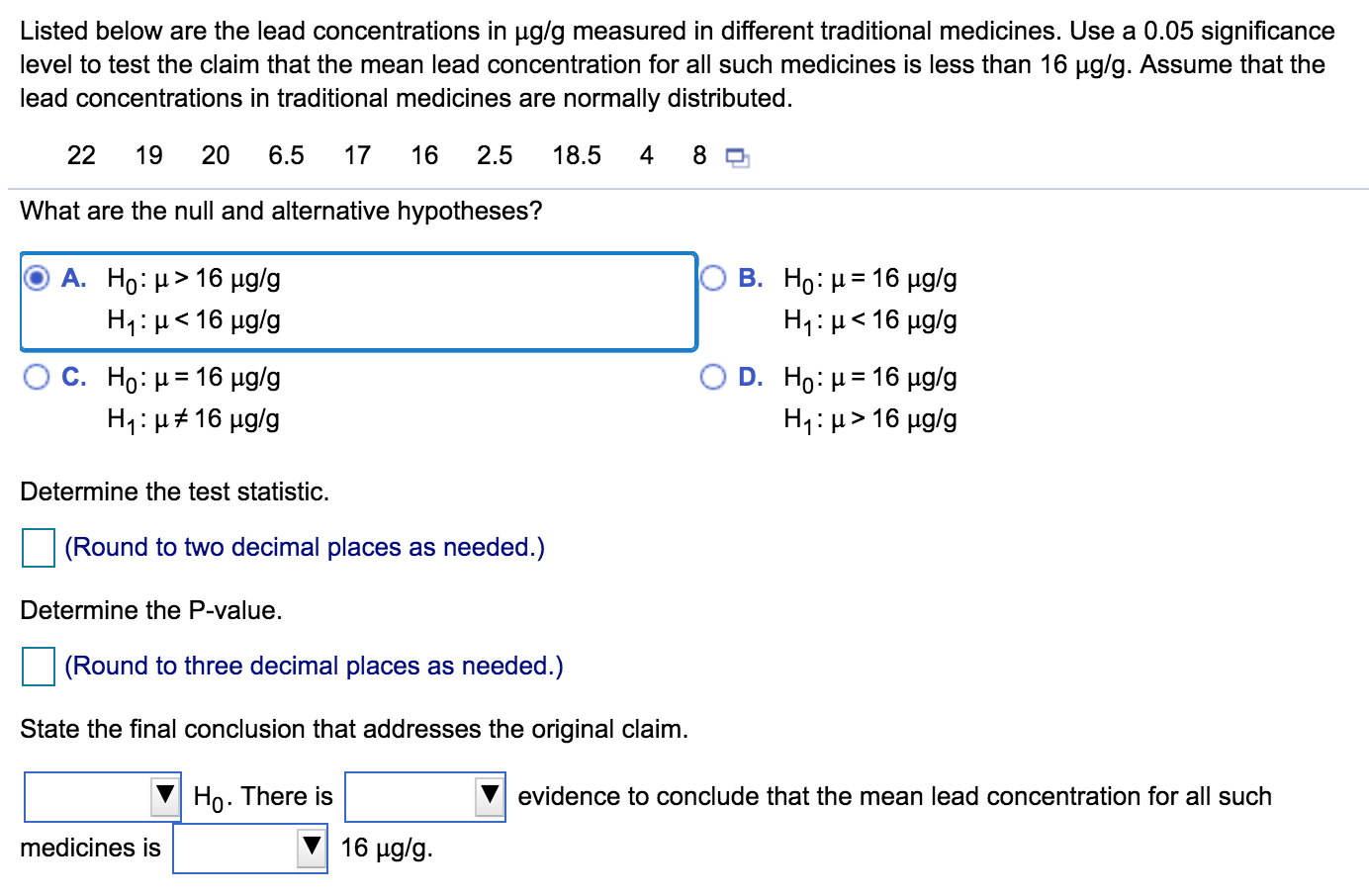 Solved (fail to reject or reject), (sufficient or not | Chegg.com