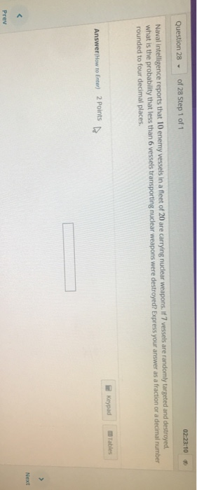 Solved Question 28 of 28 Step 1 of 1 02:23:10 Naval | Chegg.com