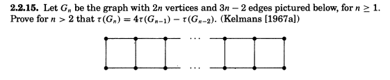 Solved 2.2.15. Let Gn be the graph with 2n vertices and 3n−2 | Chegg.com
