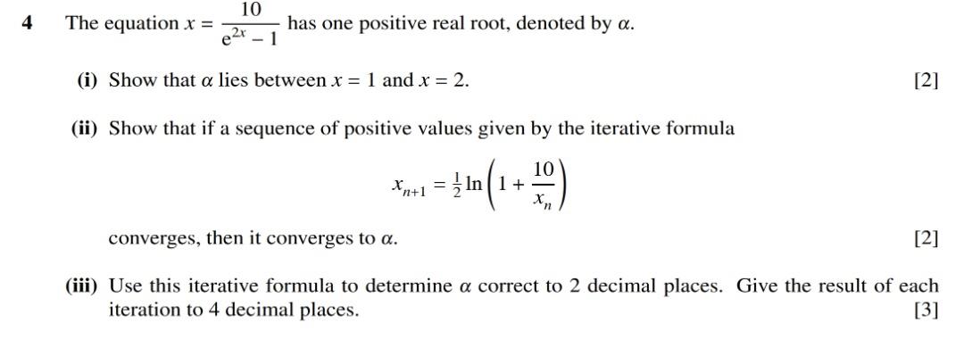 Solved The equation x=e2x−110 has one positive real root, | Chegg.com