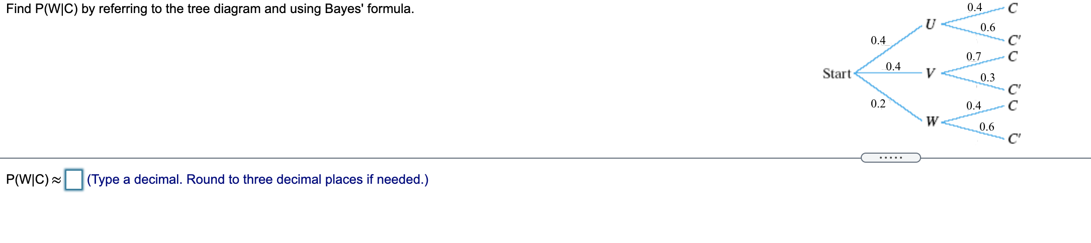 Solved Find P(WIC) by referring to the tree diagram and | Chegg.com