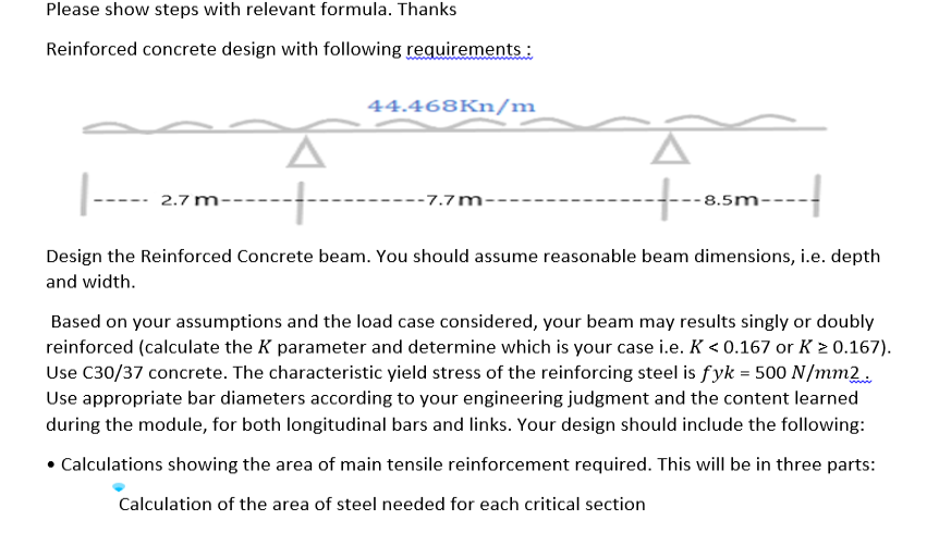 Solved Please show steps with relevant formula. Thanks | Chegg.com