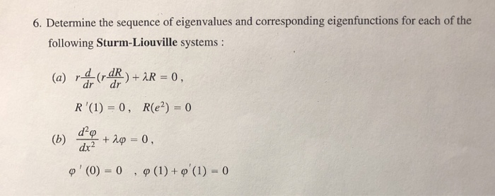 Solved 6. Determine the sequence of eigenvalues and | Chegg.com