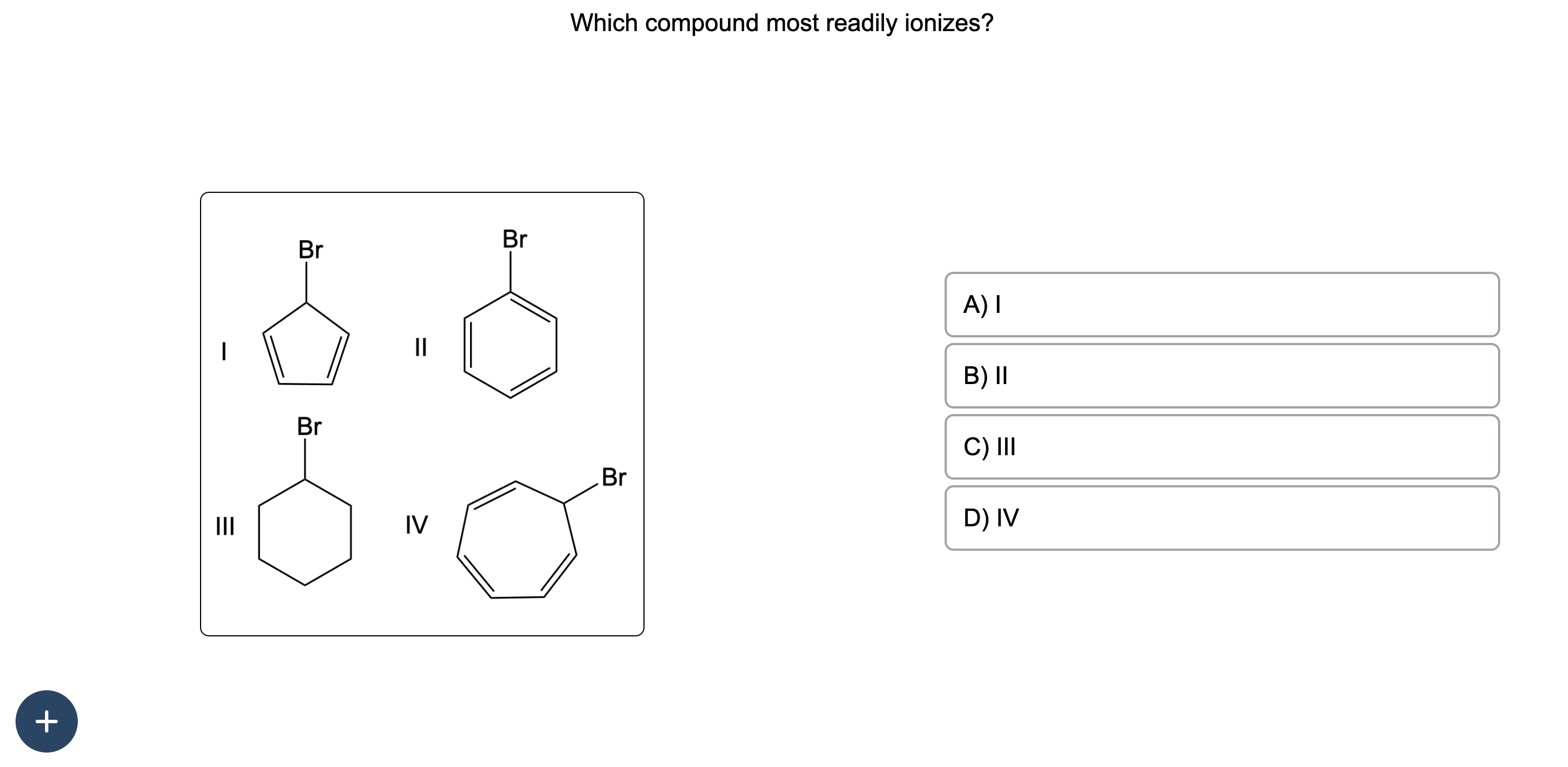 Solved Which compound most readily ionizes?Which compound | Chegg.com