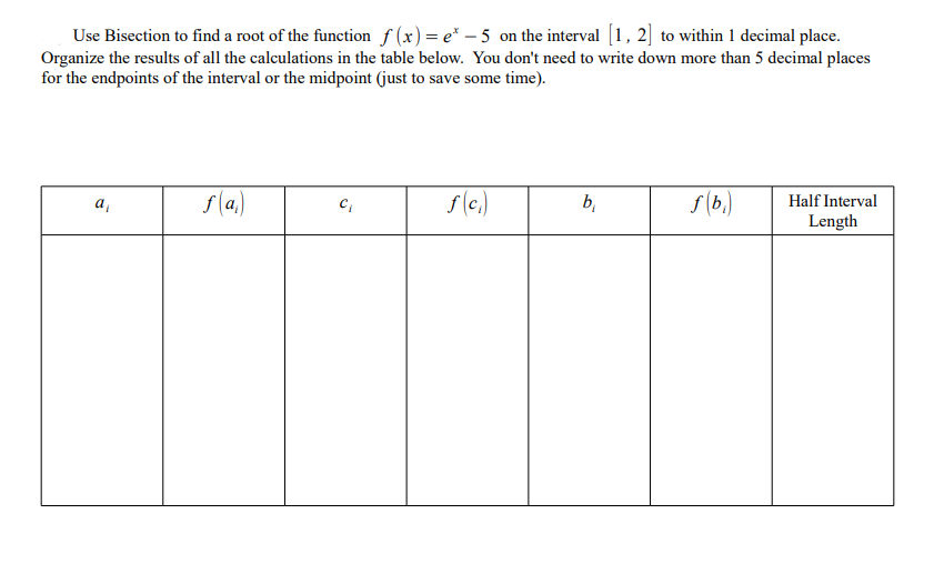 Solved Use Bisection To Find A Root Of The Function