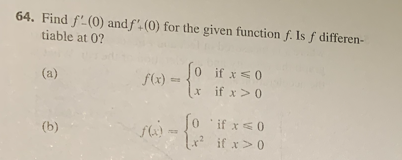 Solved 64-65 Left- and Right-Hand Derivatives The left-hand | Chegg.com