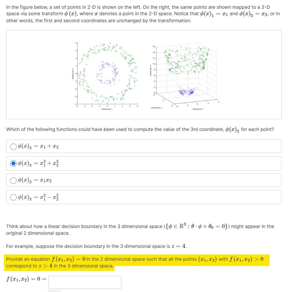 Solved In the figure below, a set of points in 2-D is shown | Chegg.com