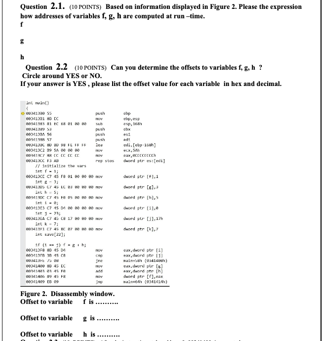 Solved Question 2. You are given the following C code and | Chegg.com