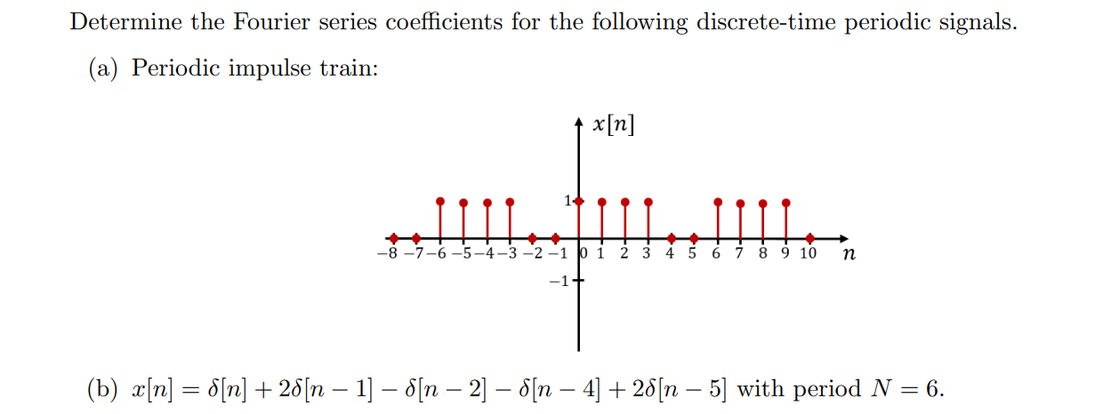 Determine The Fourier Series Coefficients For The