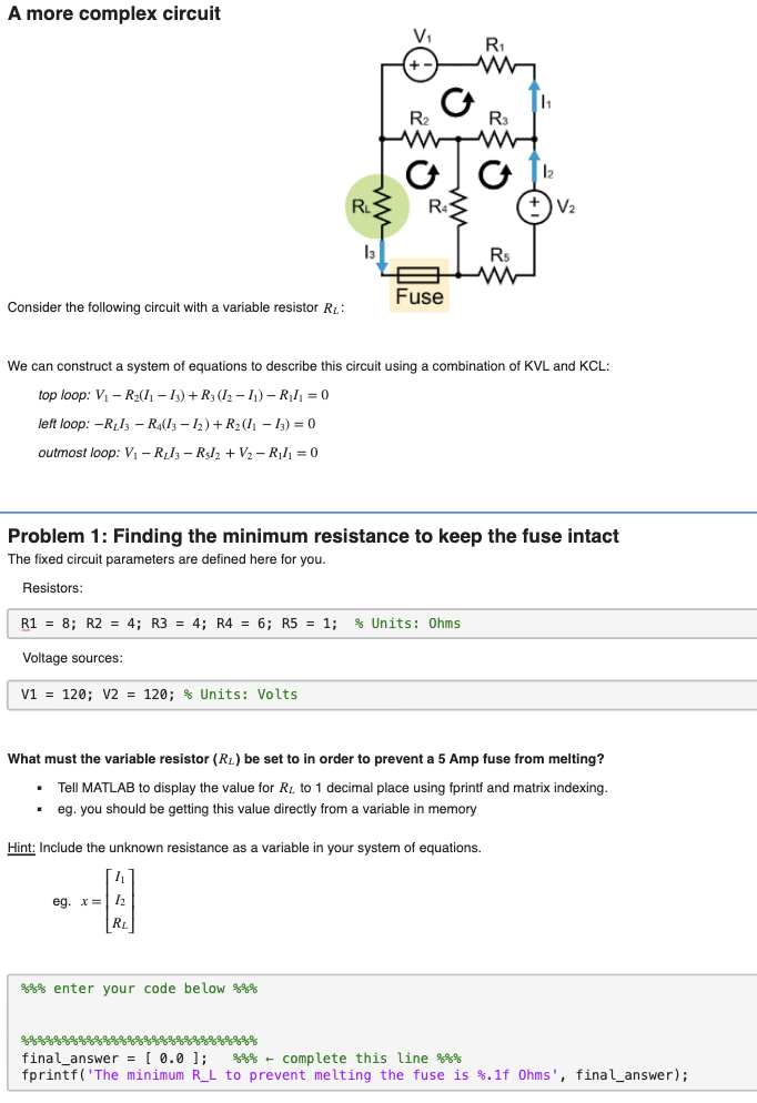 Solved A more complex circuit Consider the following circuit | Chegg.com
