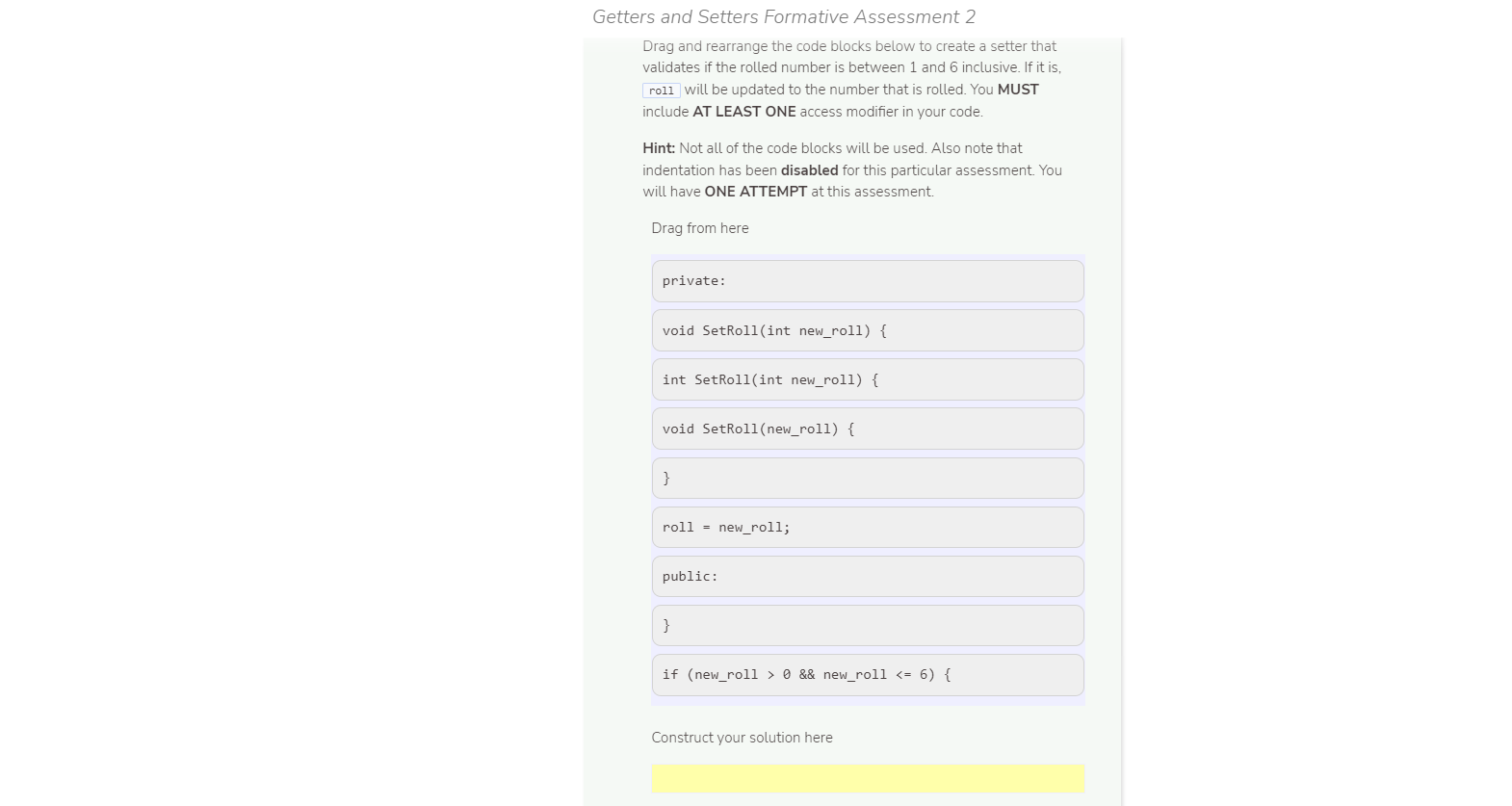 Solved Drag and rearrange the code blocks below to create a | Chegg.com