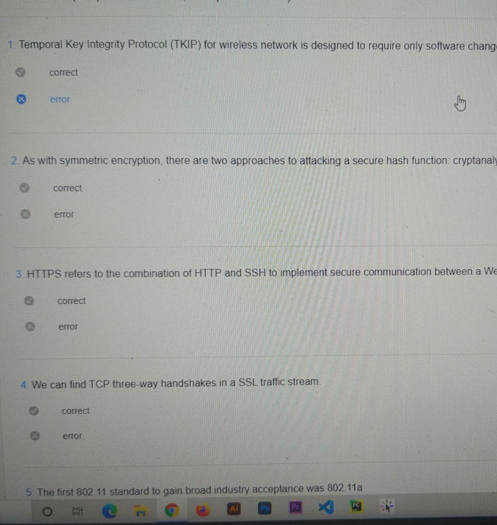 Solved 1. Temporal Key Integrity Protocol (TKIP) for | Chegg.com