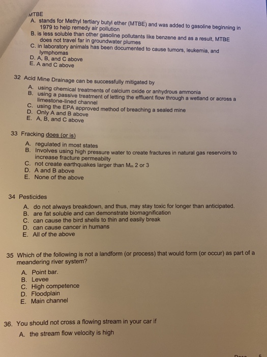 Solved MTBE A. stands for Methyl tertiary butyl ether (MTBE) | Chegg.com
