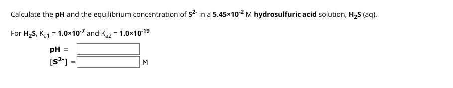 Solved Calculate the pH and the equilibrium concentration of | Chegg.com