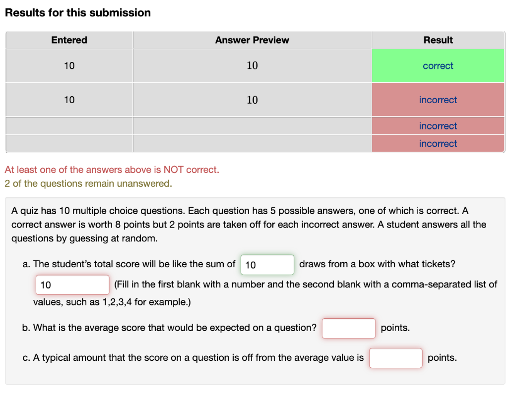 Solved Results for this submission At least one of the | Chegg.com