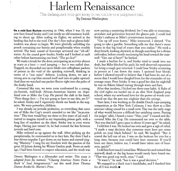 Instructions: Read “Harlem Renaissance.” Choose one | Chegg.com