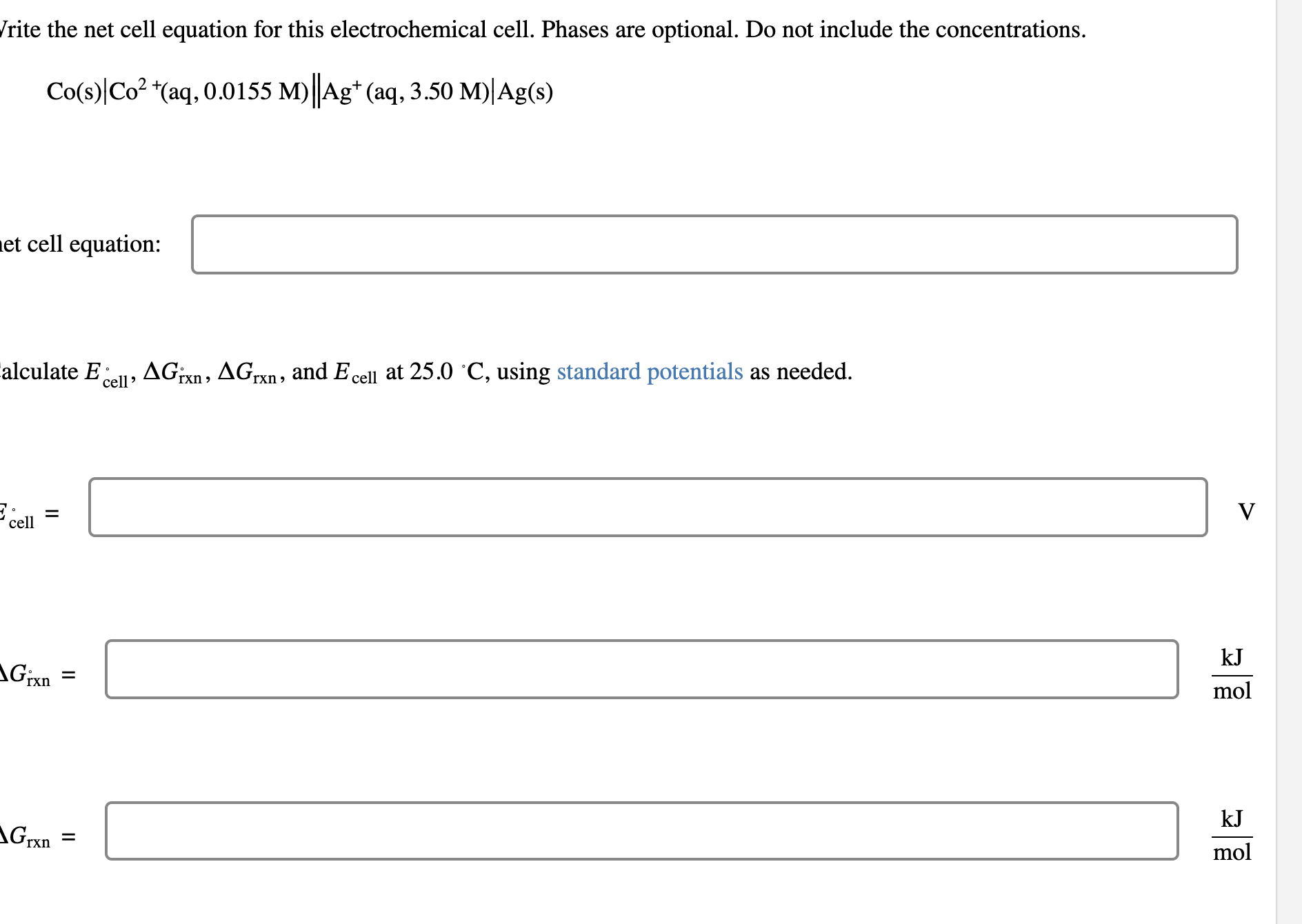 Solved Vrite the net cell equation for this electrochemical | Chegg.com