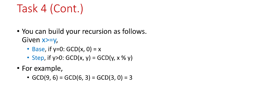 Solved Task 4 • Read in and compute the greatest common | Chegg.com