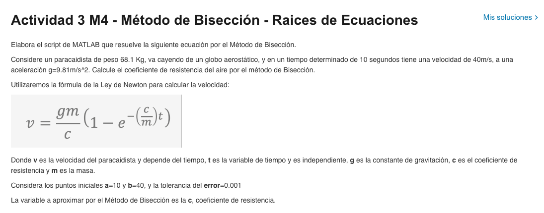 Solved Elabora el script de MATLAB que resuelve la siguiente | Chegg.com