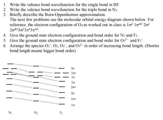 . Write the valence bond wavefunction for the single | Chegg.com