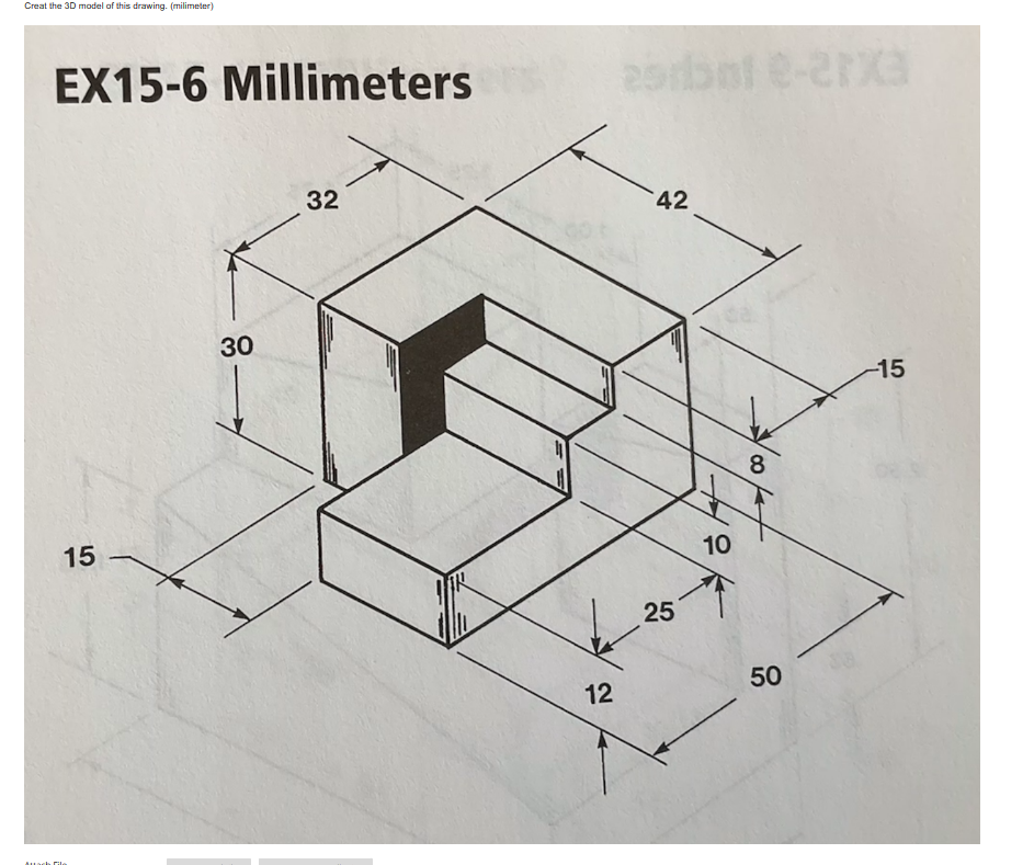 Solved EX15-6 ﻿Millimeters Create drawing on Solidworks with | Chegg.com
