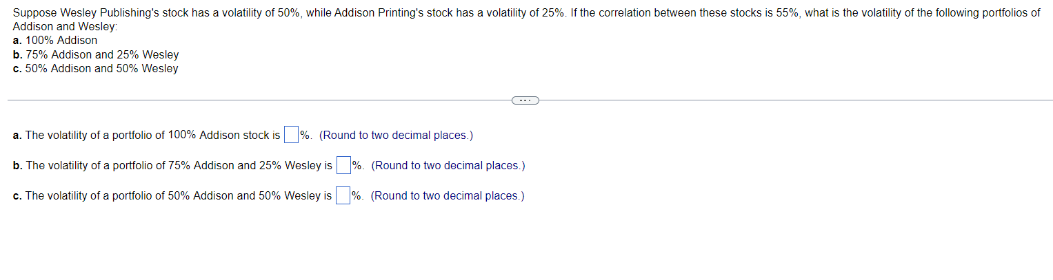 Solved Addison and Wesley: a. 100% Addison b. 75% Addison | Chegg.com