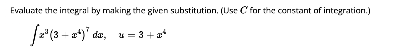 Solved Evaluate the integral by making the given | Chegg.com