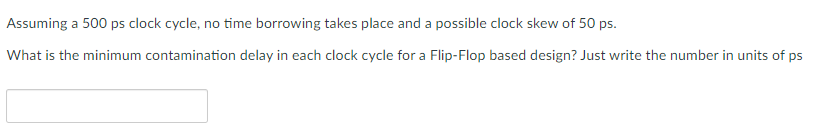 Solved Use the timing parameters in the table below for the | Chegg.com